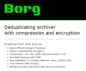 borgbackup：开源的数据备份工具-荒岛